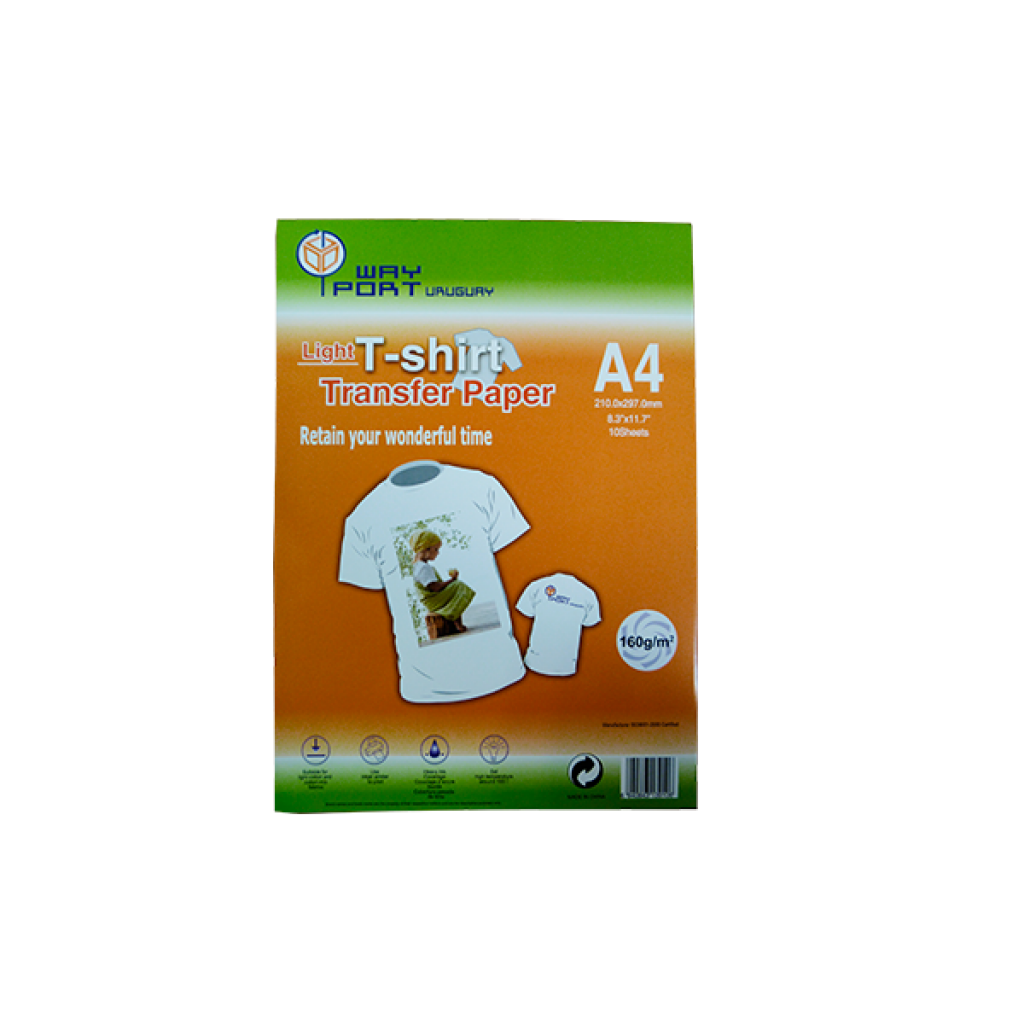 Papeles Papeles Transfer (Sublimado) PAPEL WAYPORT TRANSFER LIGHT P/TINTAS SUBLIMACION A4 X 10